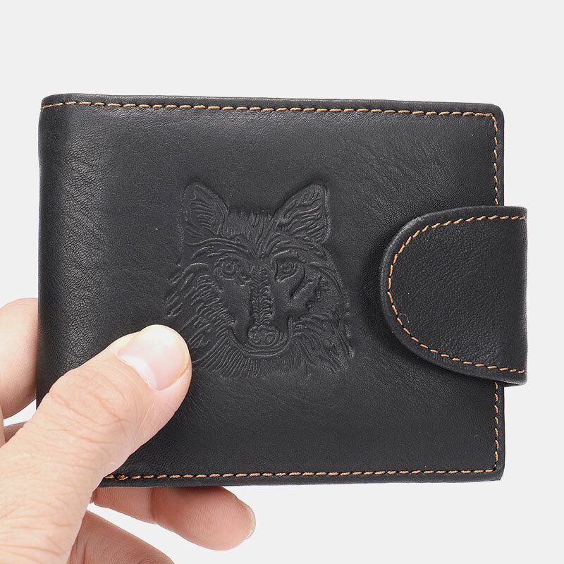 Miesten Vintage Aitoa Nahkaa Sisältävä Lyhyt Lompakko | kenkialaukut.com